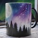Color Changing Moon Coffee Mug, Northern Lights Celestial Moon Color ...
