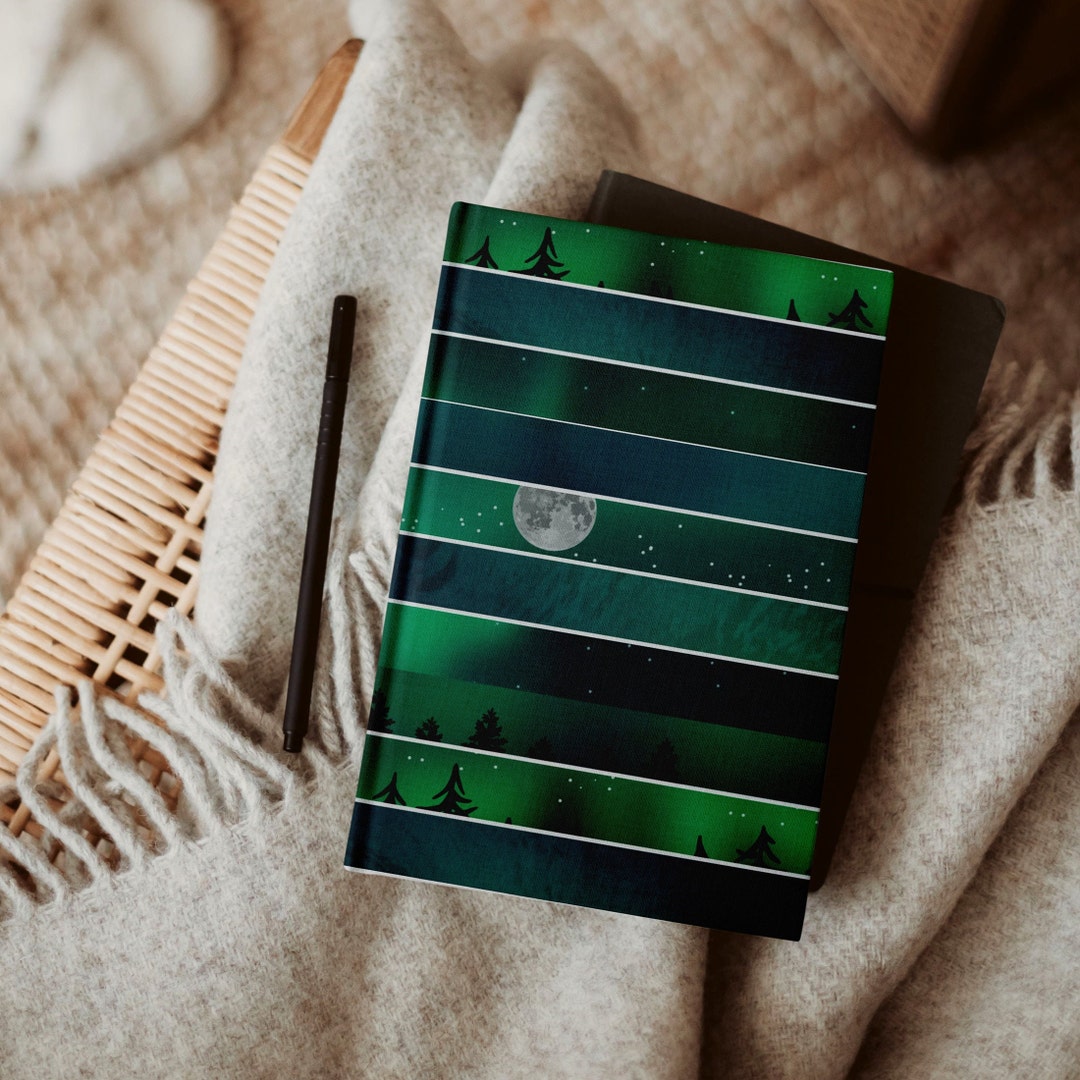 Northern Lights Hardcover Matte Journal, Northern Lights Notebook ...