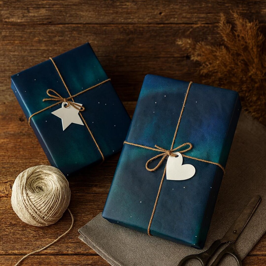 Aurora Borealis Wrapping Paper, Northern Lights Gift Wrap, Eco-friendly ...
