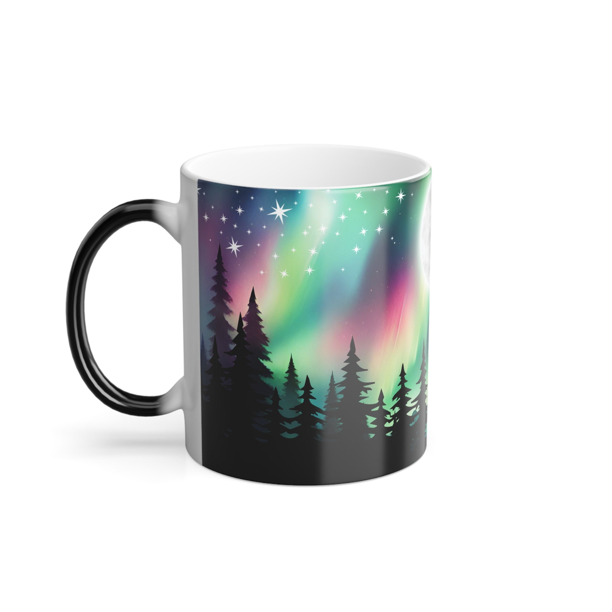 Rainbow Northern Lights Color Changing Mug, Aurora Borealis Color ...