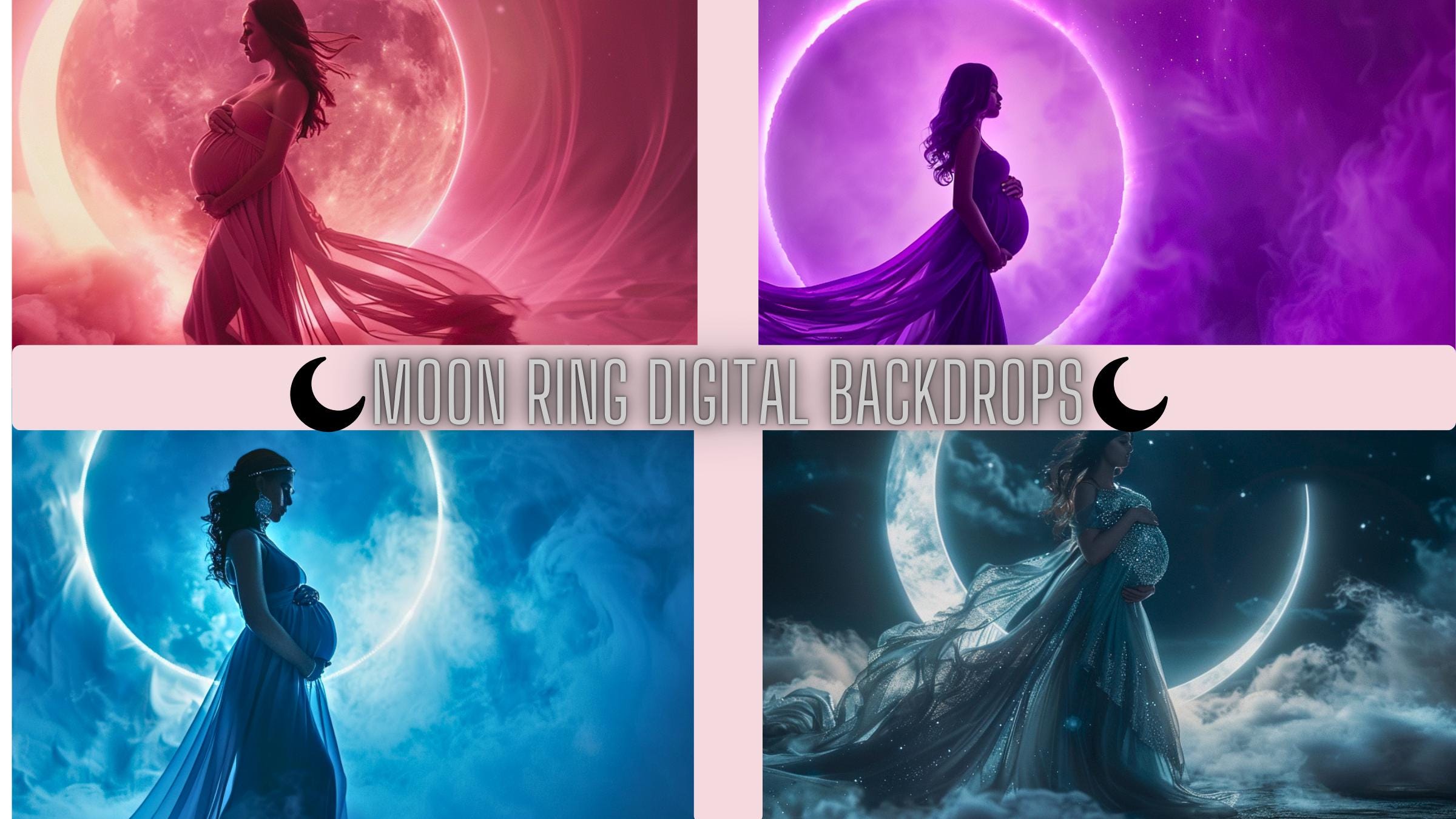 MOON RING DIGITAL Backdrops Backdrop Overlays Maternity Backdrops - Etsy
