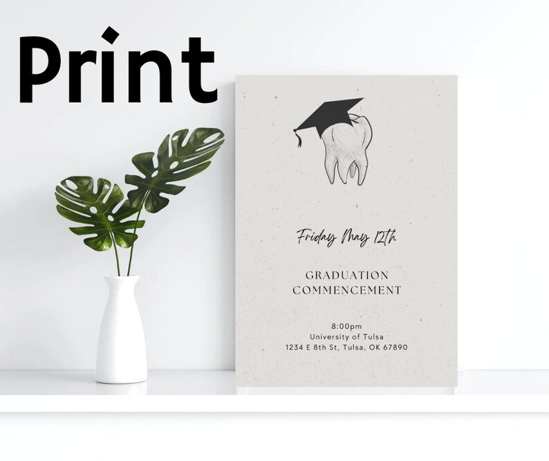 Dental Graduation Invitation Template - Etsy