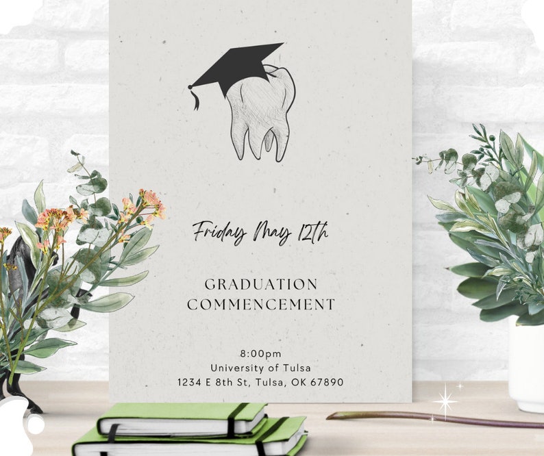 Dental Graduation Invitation Template - Etsy