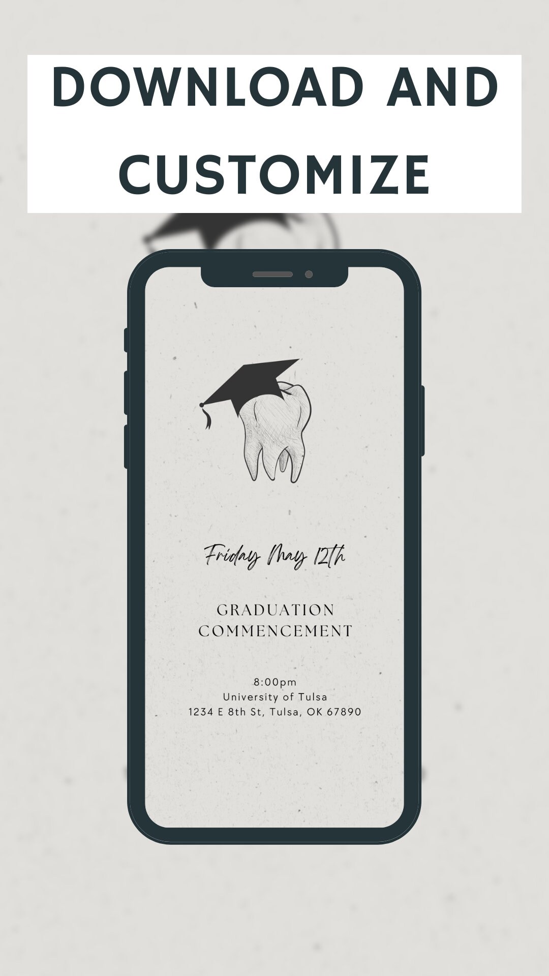 Dental Graduation Invitation Template - Etsy