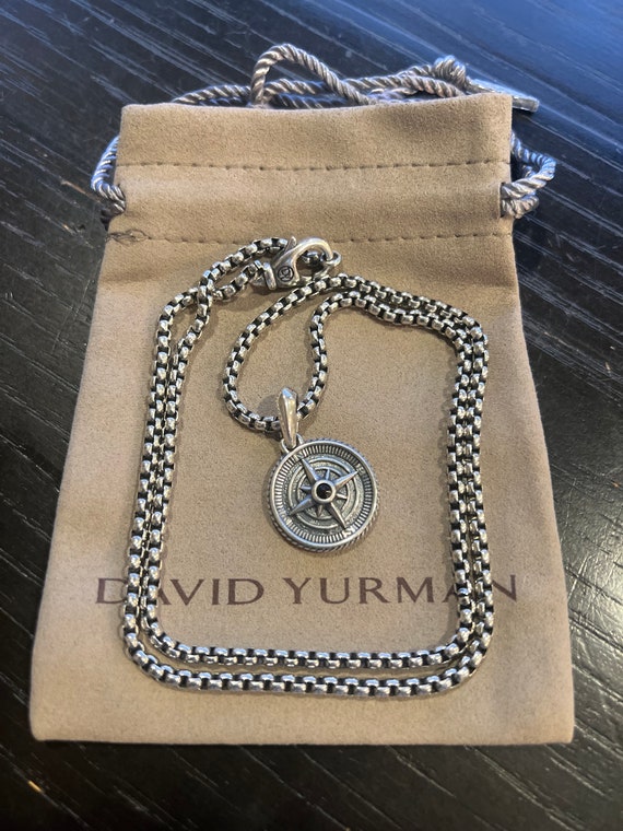 David Yurman Maritime Compass Amulet & 24” Box Chain … - Gem