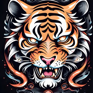 8 Tiger Tattoo Art Designs by RJ Derby - Etsy
