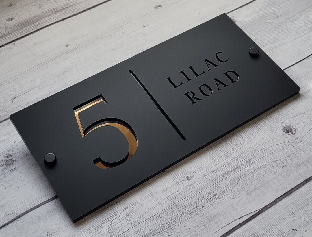 MODERN HOUSE SIGN | Address Plaque | House Number | House Signs | 290 X ...