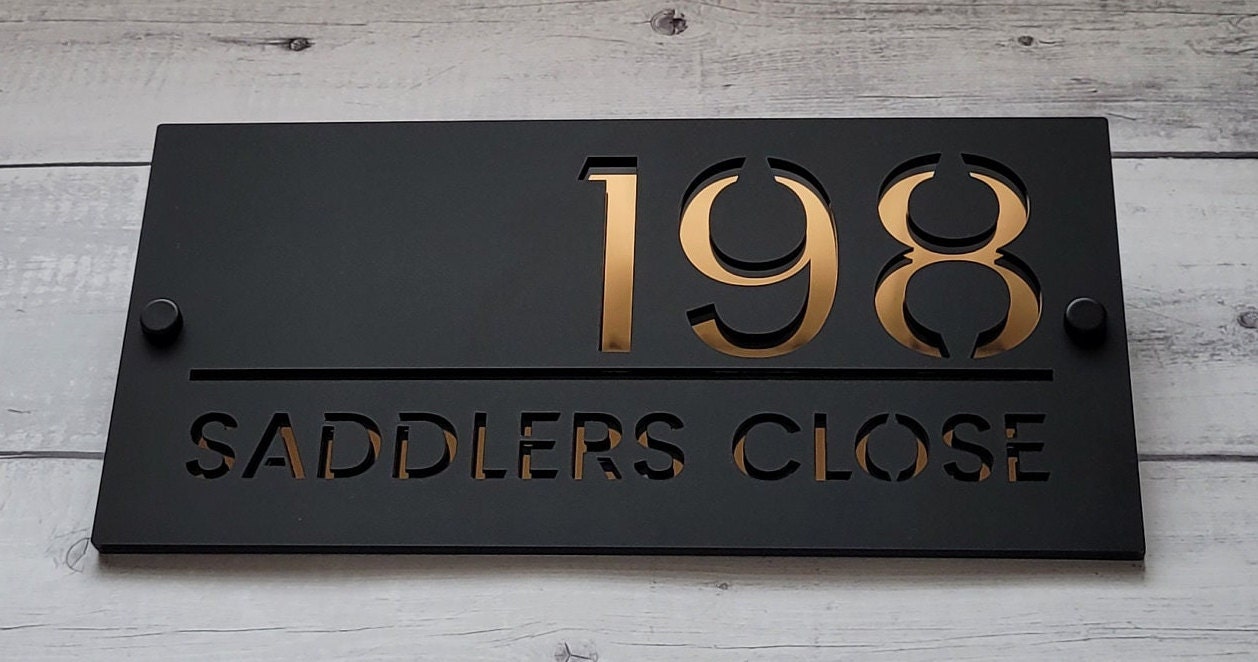 MODERN HOUSE SIGN Address Plaque House Number House - Etsy