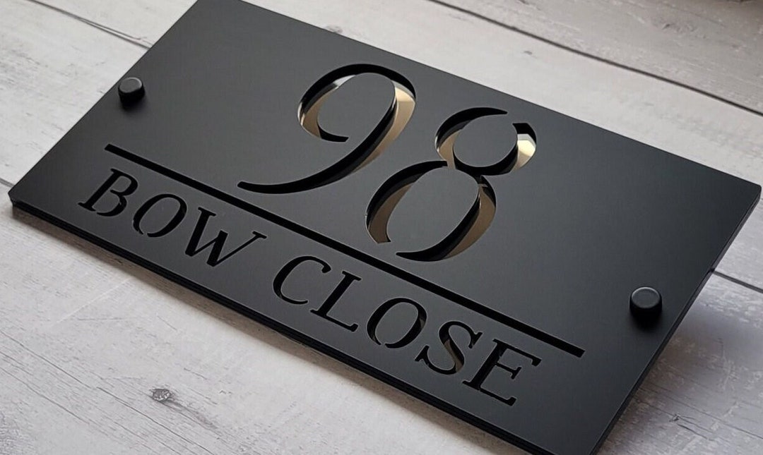 MODERN HOUSE SIGN | Address Plaque | House Number | House Signs | 290 X ...