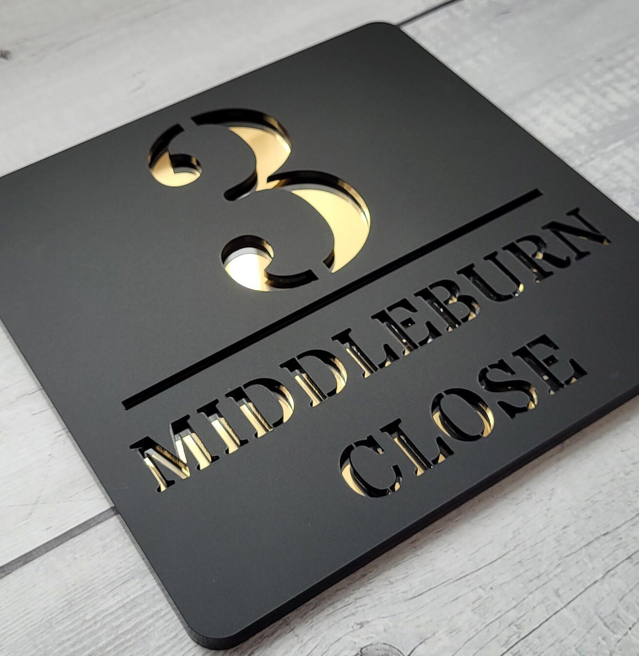 MODERN HOUSE SIGN House Sign House Number Address Sign 180mm X 180mm ...