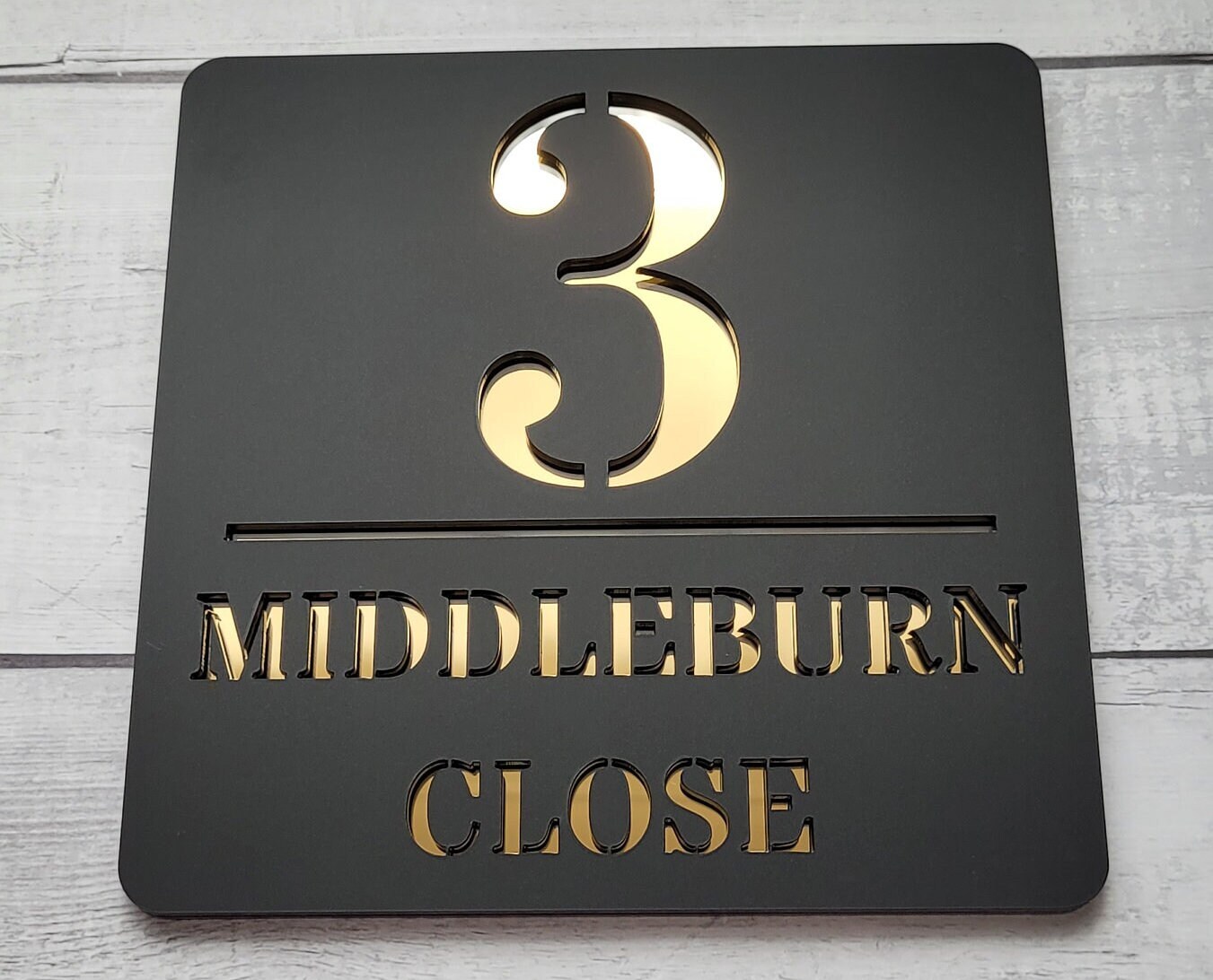 MODERN HOUSE SIGN House Sign House Number Address Sign 180mm X 180mm ...