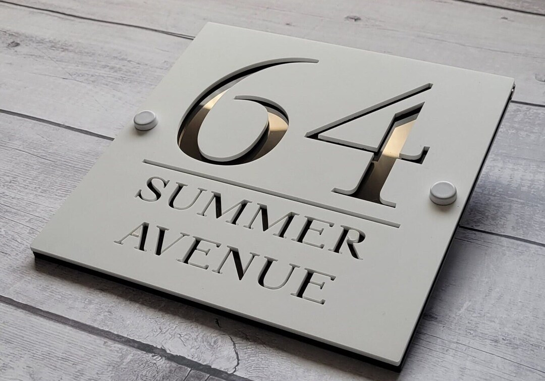 MODERN HOUSE SIGN | House Sign | House Number | Address Sign | 250mm X ...