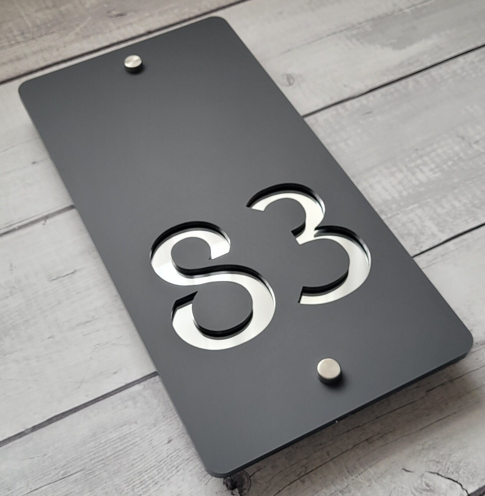 MODERN HOUSE SIGN | House Number | House Sign | Vertical House Sign ...