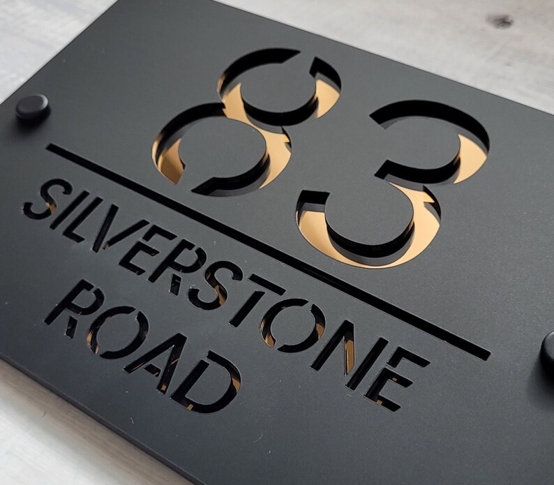 MODERN HOUSE SIGN | House Door Sign | House Number | 380 X 250mm | 500 ...