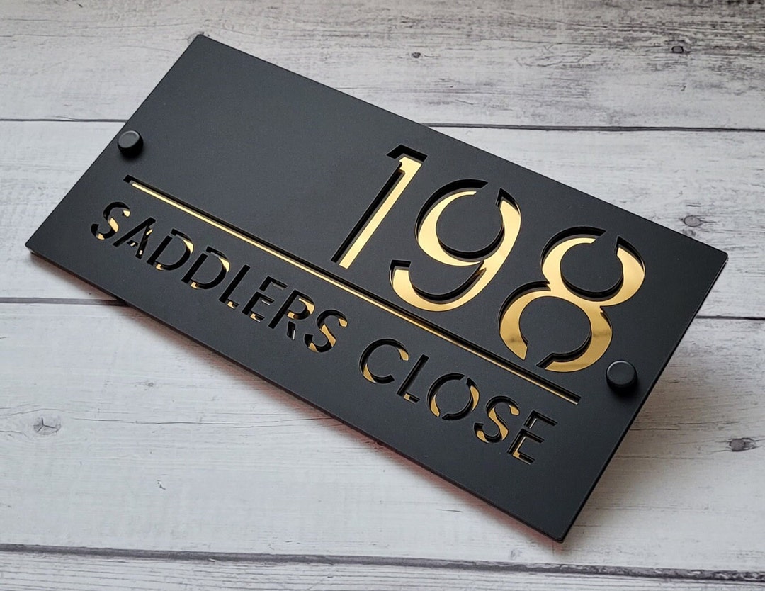 MODERN HOUSE SIGN | Address Plaque | House Number | House Signs | 290 X ...