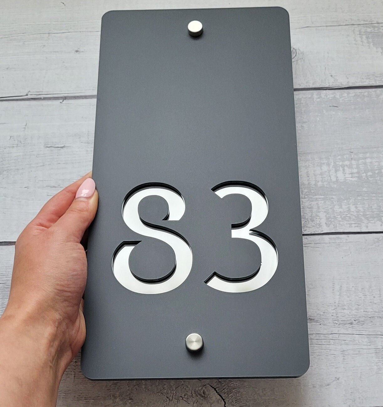MODERN HOUSE SIGN | House Number | House Sign | Vertical House Sign ...