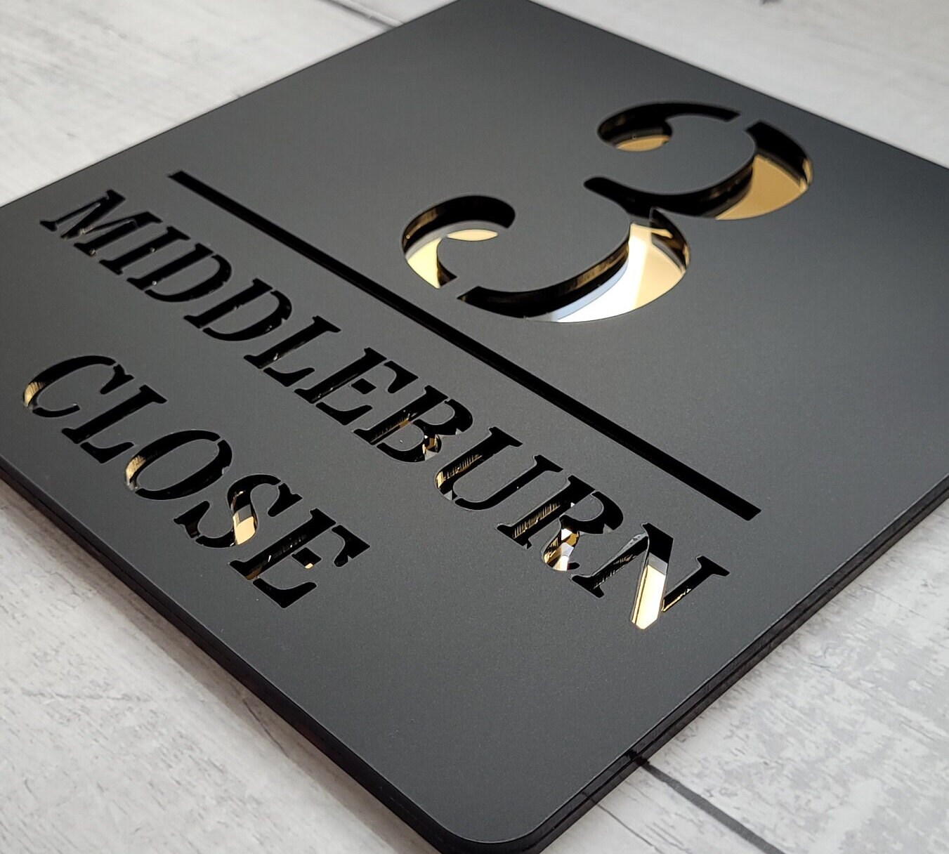 MODERN HOUSE SIGN House Sign House Number Address Sign 180mm X 180mm ...