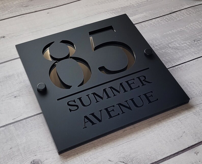 MODERN HOUSE SIGN House Sign House Number Address Sign 180mm X 180mm ...