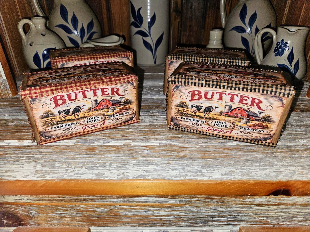 Primitive Butter Box - Etsy