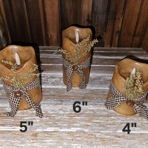 Primitive Battery Operated Candles - LIGHT GRUNGE - Etsy