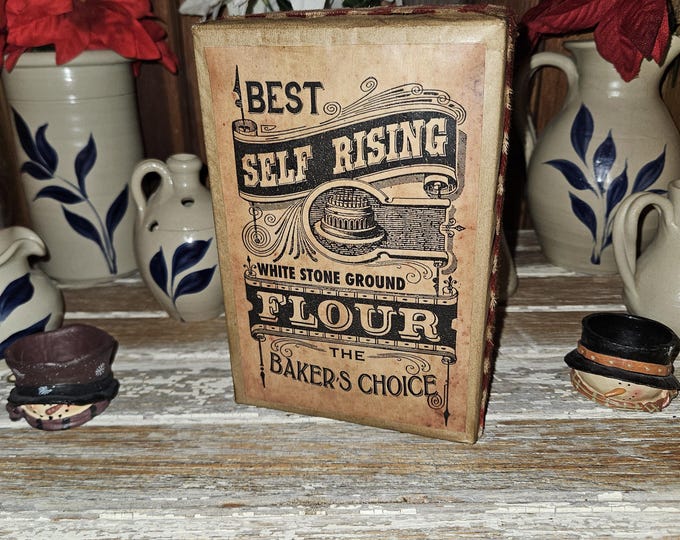 Primitive Faux Flour Box - Etsy