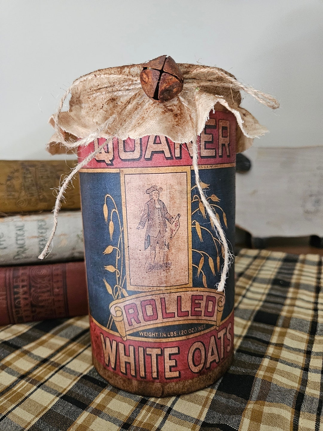 Oatmeal, Primitive, Farmhouse, Rustic, Upcycled, Repurposed - Etsy