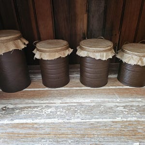 Faux Primitive Canister Set for Display - Etsy