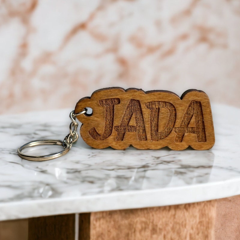 Wood Keychain - Etsy