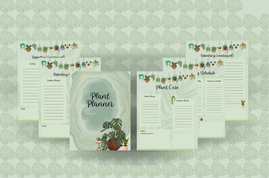 Plant Care Template Plant Printable Template Plant Care - Etsy