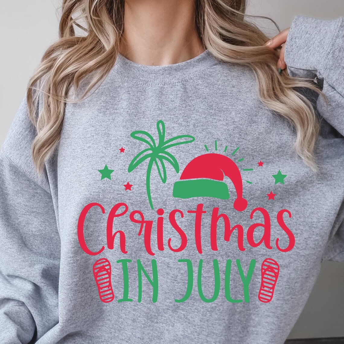 Christmas in July Beach T-shirt: Tropical Santa Summer Tee - Etsy
