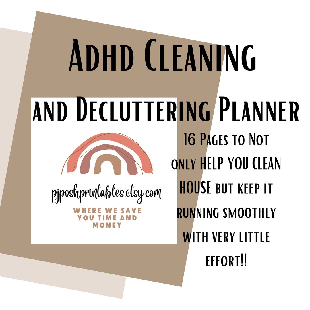 ADHD Cleaning & Decluttering Planner (digital Download) - Etsy