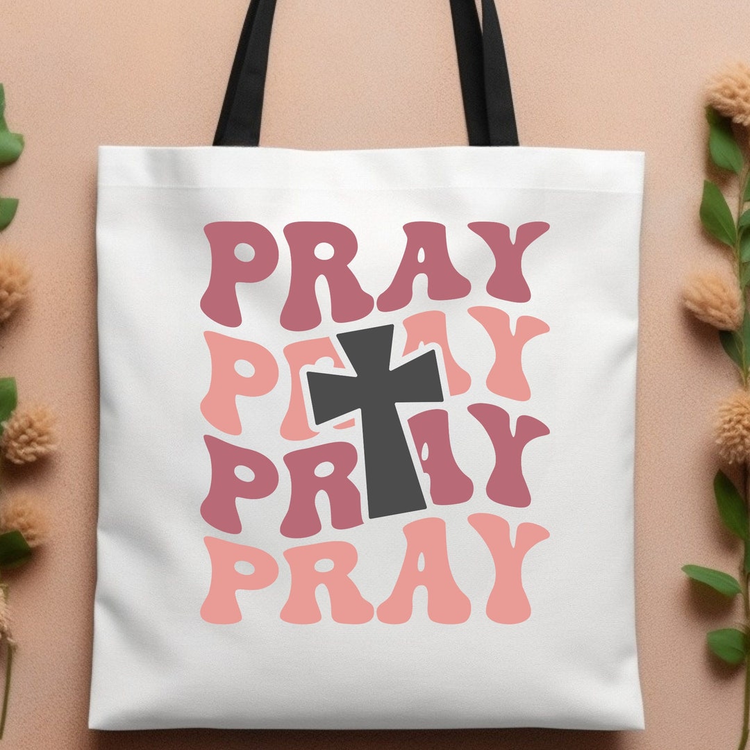 Christian Tote Bag Prayer Tote Bag, Christian Tote Art Religious Bag ...
