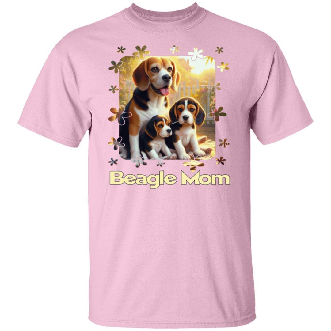 Cute Graphic T-shirt With Beagle Dogs and beagle Mom, Beagle Mom ...