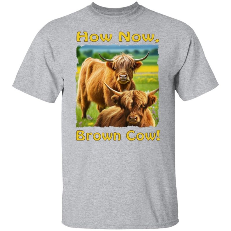 Graphic T-shirt With Miniature Highland Cows in 11 Colors, Funny ...