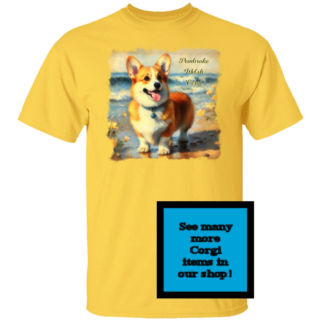 Sweet Graphic T-shirt With Pembroke Welsh Corgi, Unique Corgi T-shirt ...