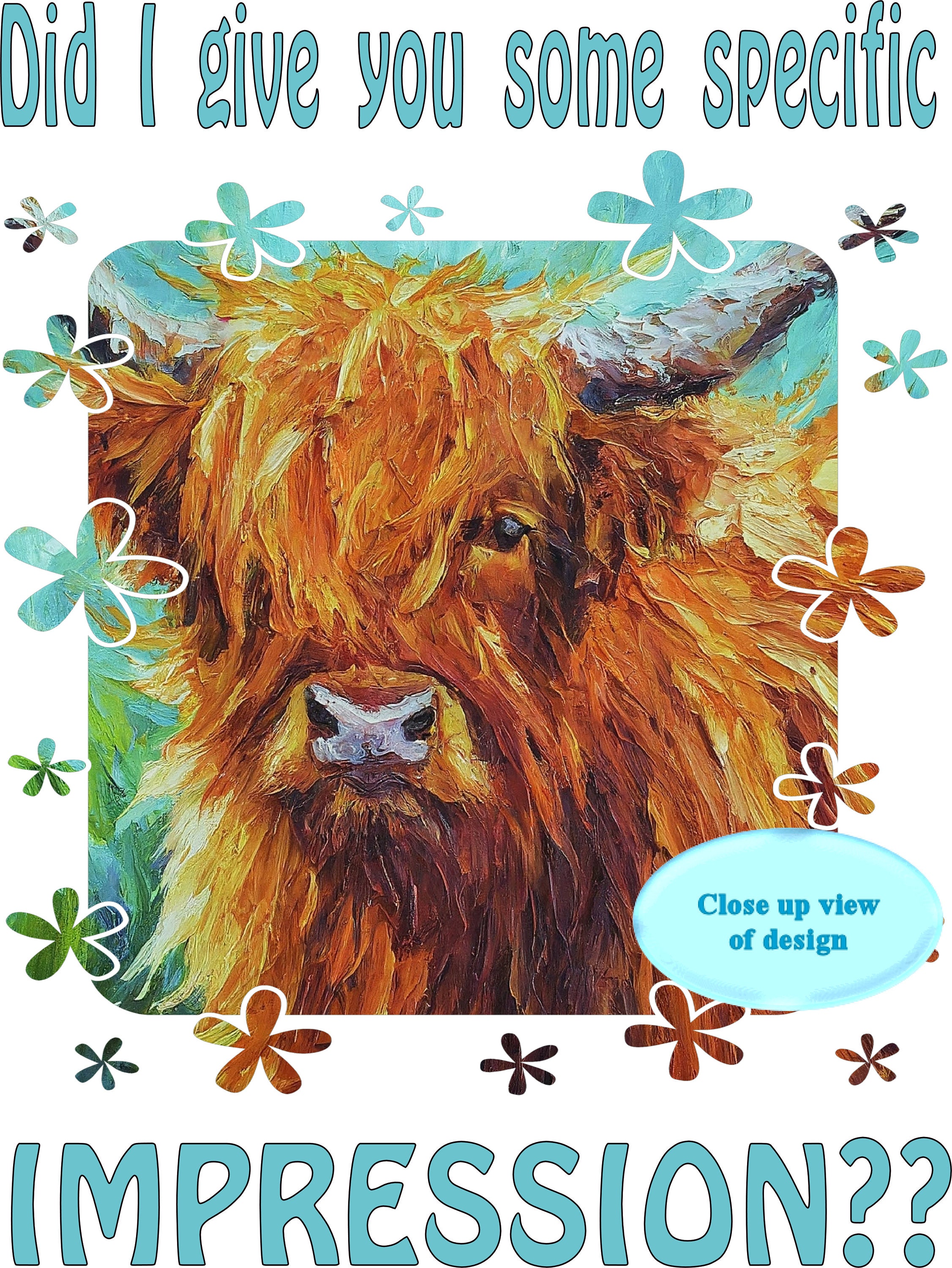 A Miniature Highland Cow heilen Coo on a Two-toned Coffee/tea Mug ...