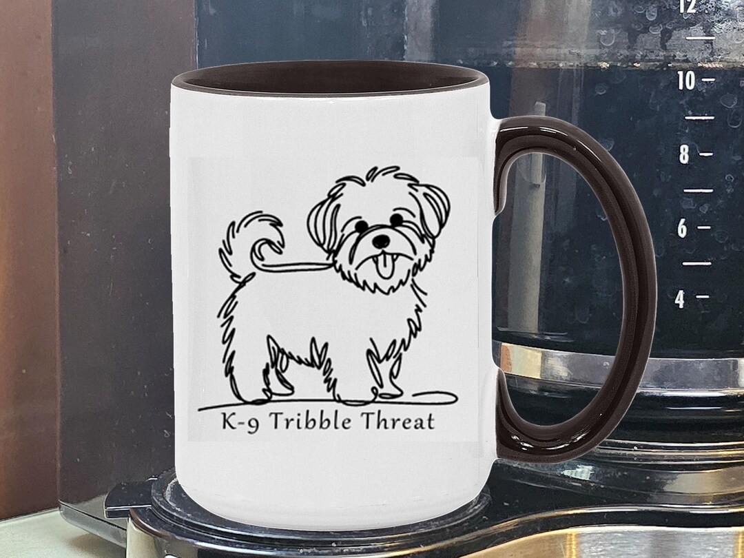 Personalized Two-tone 15-oz Ceramic Dog Mug; Custom Name Plus Choice of ...