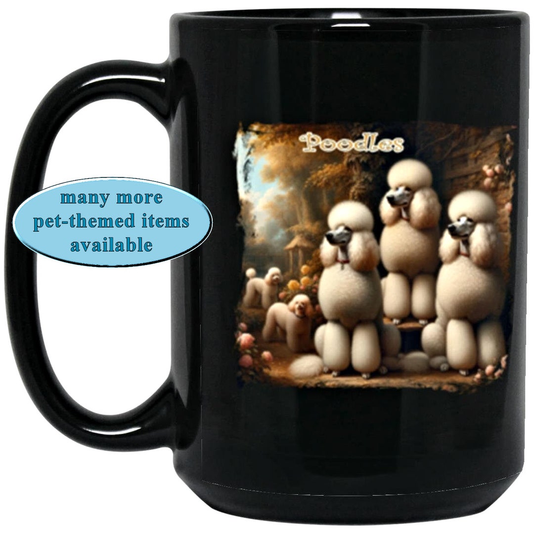 Coffee/tea Mug With Poodles Design, Unique Gift for Poodle Enthusiast ...