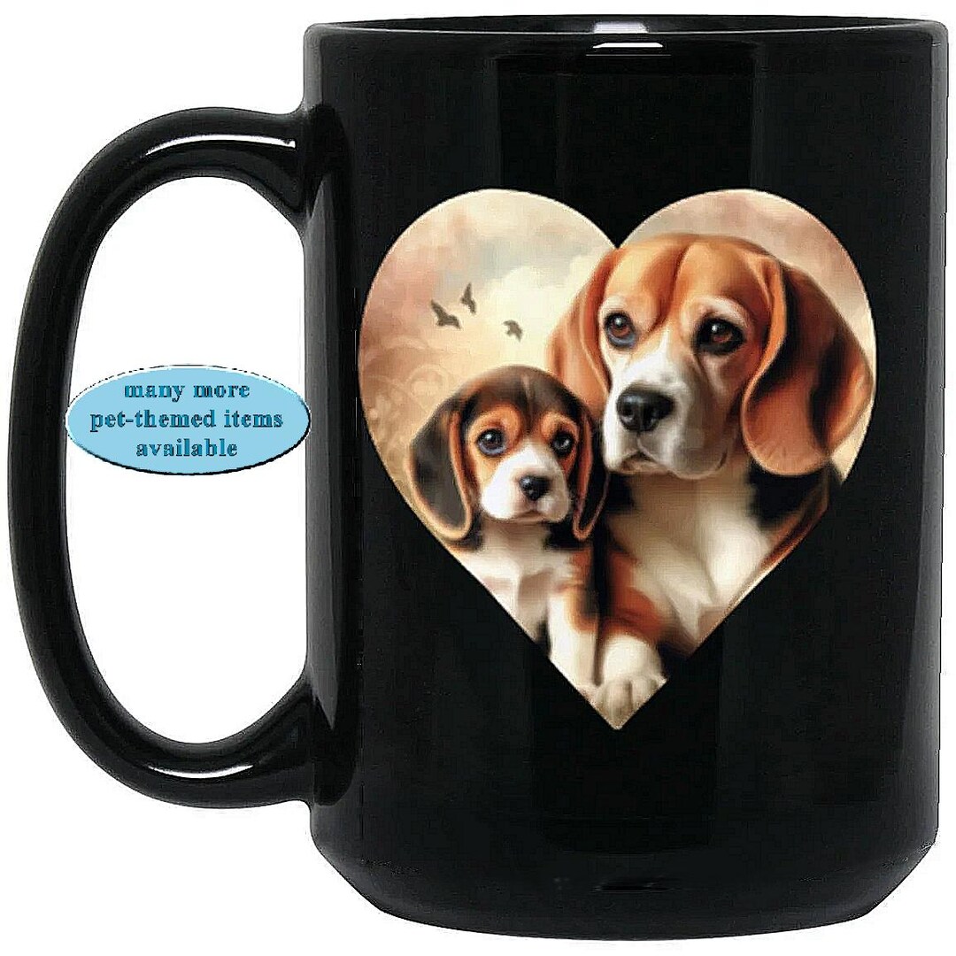 Beagles on a Coffee/tea Mug, Cup With Beagle Dogs, Unique Gift Idea for ...