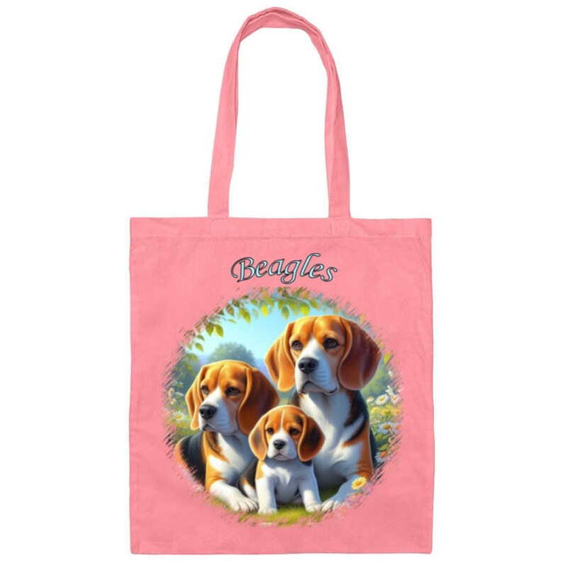 Canvas Tote Bag With Beagles, Unique and Sweet Beagle Lover or ...