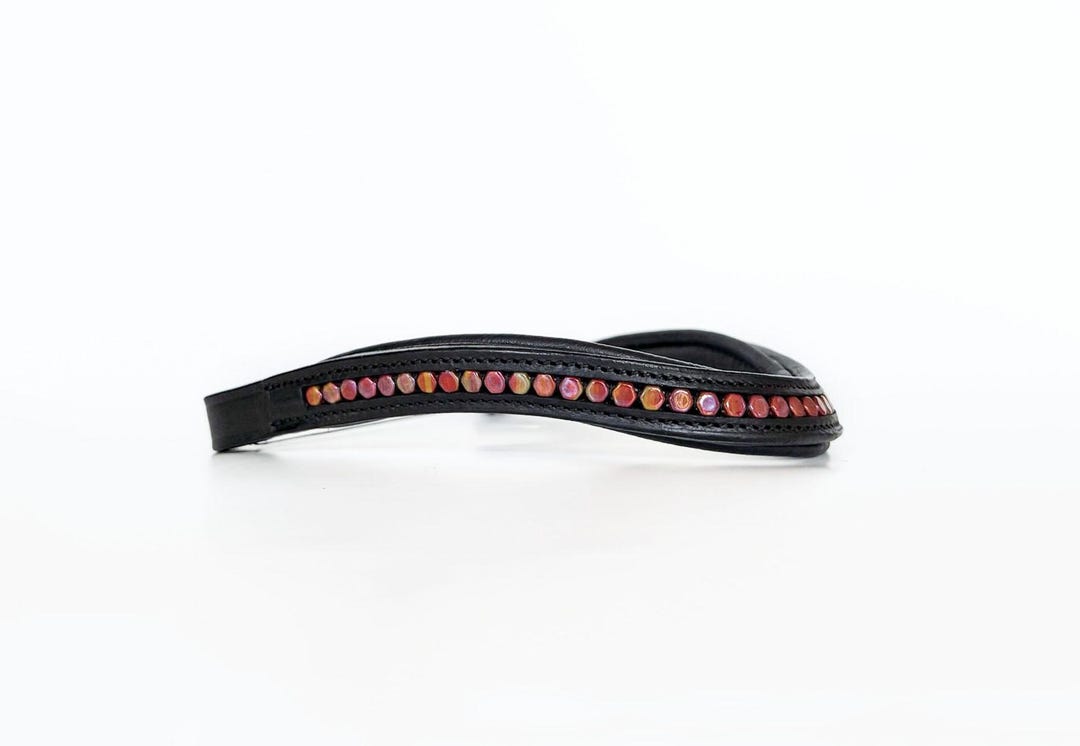 Red Beaded Browband | Bling Browband | Fall Browband | Ombre Browband ...