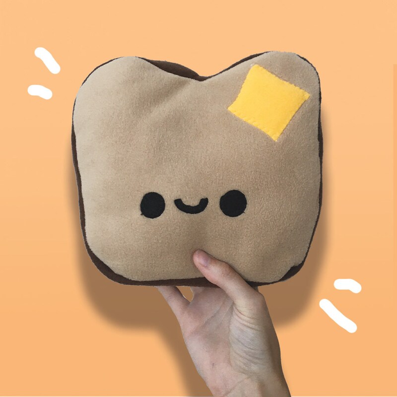 Plush Toast Pillow - Etsy