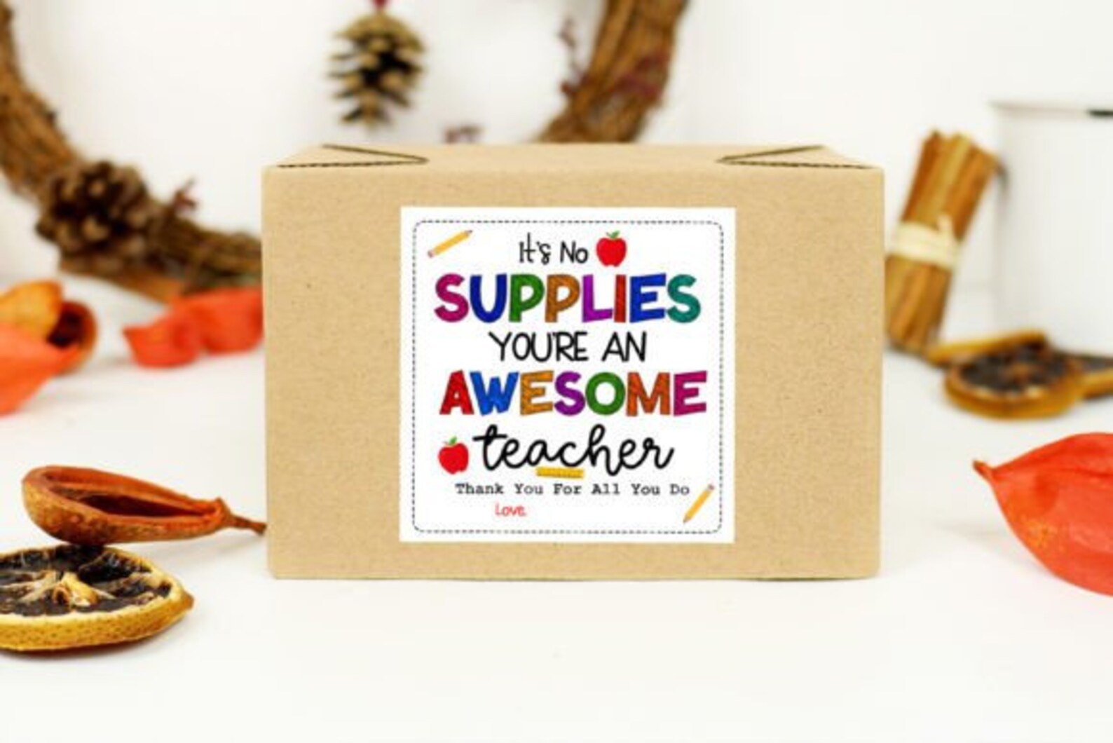 Teacher Thank You Gift Tags Printable & Editable Classroom Appreciation ...