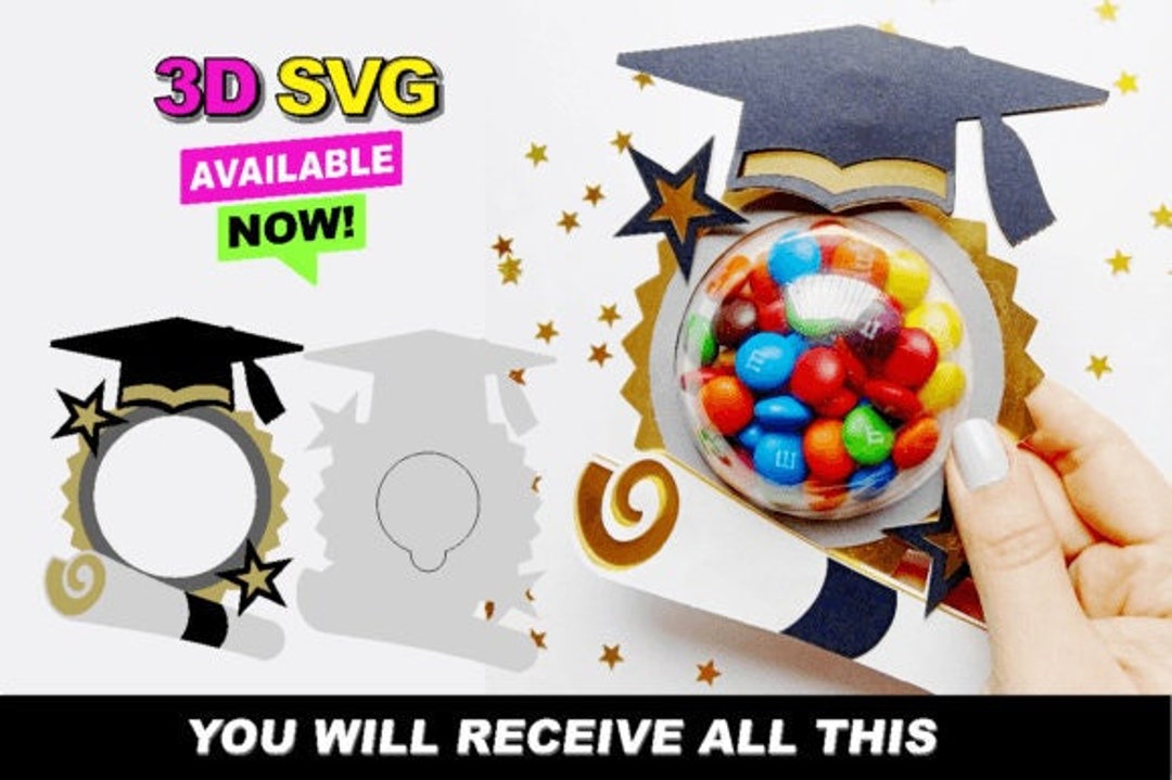Graduation Candy Holder Svg, Printables, Add a Touch of Sweetness to ...