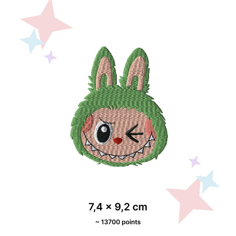 Labubu Embroidery Bundle Pack 4 Face Designs | Digital Machine ...