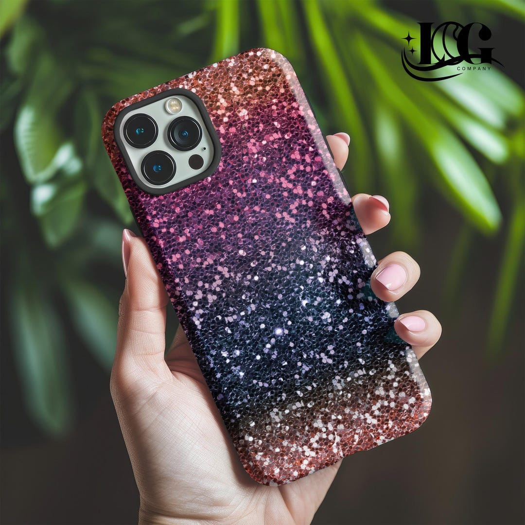 Color Gradient Faux-glitter Phone Cases: Tough/slim/flexi Cases for ...