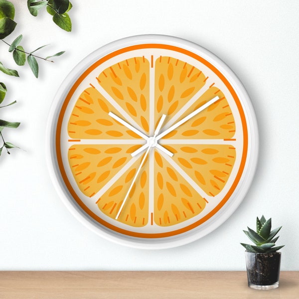 Orange Clock - Etsy