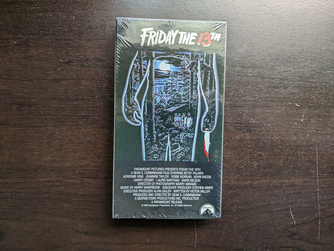 Friday the 13th VHS Movie Video Tape 1994 Yellow UPC Factory - Etsy