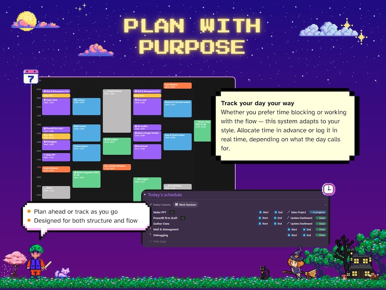 Gamified Notion Template | Life Dashboard for ADHD, Students & Work ...