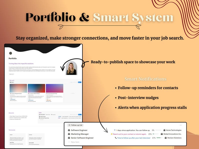 Job Application Tracker (notion Template) | Job Search Organizer ...